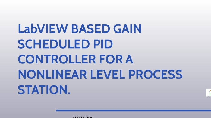 LABVIEW BASED PID CONTROLLER FOR LEVEL OF A CONICAL TANK by Lekshmi.S ...