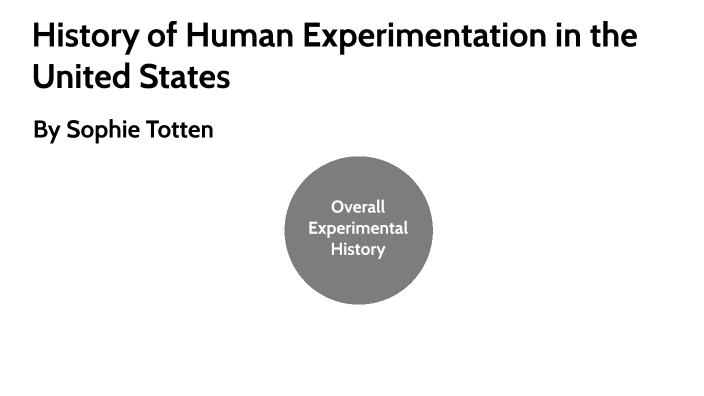 History of human experimentation in the United States by Sophie Totten ...