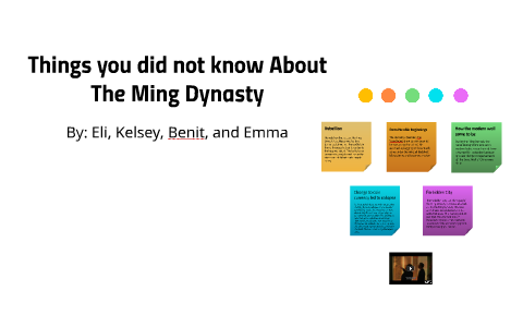 Things you did not know: Ming Dynasty by eli lockhart on Prezi
