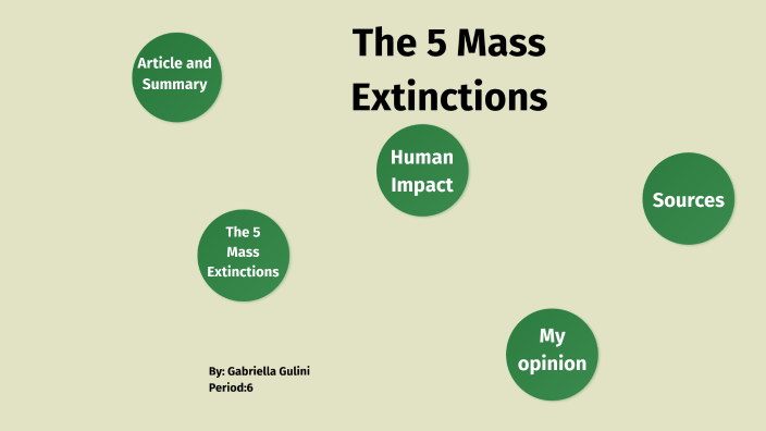 The 5 Mass Extinctions by Gabriella Gulini on Prezi