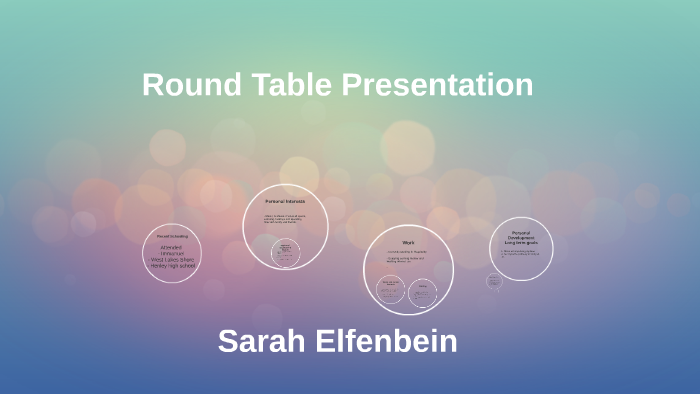 Round Table Presentation by Sarah Caire