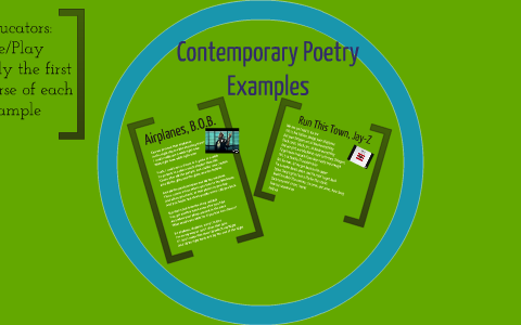 Poetry Unit: Lesson 3, Contemporary Music Examples by Emily Lott on Prezi