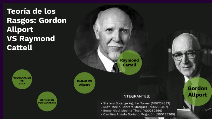 Teoría de los Rasgos: Gordon Allport y Raymond Cattell by Stefany_ AT19 ...