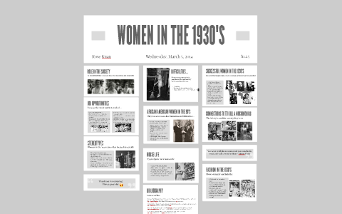 WOMEN IN THE 1930'S by Rose Kuan on Prezi