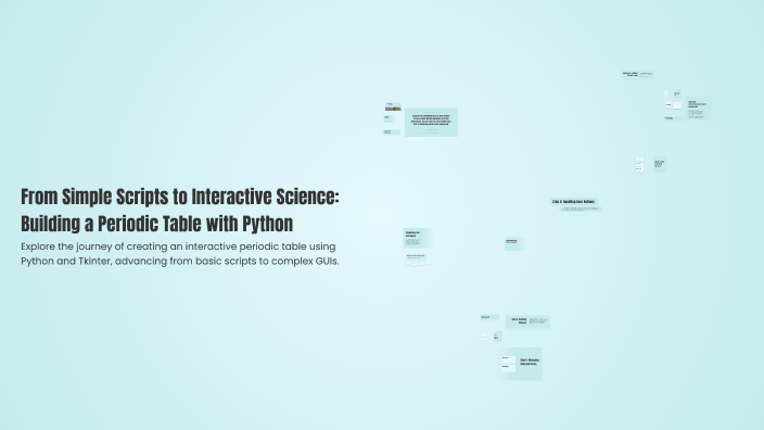 From Simple Scripts to Interactive Science: Building a Periodic Table with Python by Tuğba on Prezi