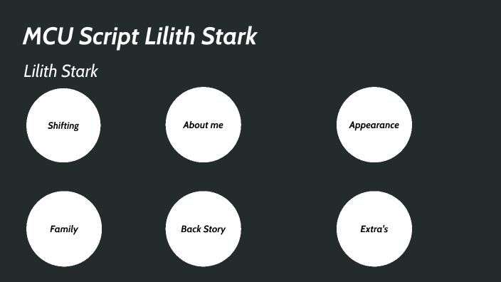 MCU script Lilith Stark by Rozemarijn de Boer on Prezi