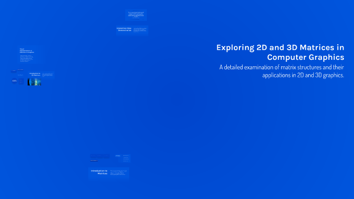 Exploring 2D and 3D Matrices in Computer Graphics by Ahang Shkur on Prezi