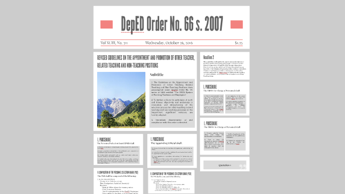 DepED Order No. 66 s. 2007 by Irina Perez on Prezi