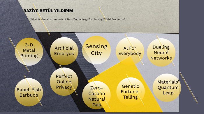 What Is The Most Important New Technology For Solving World Problems ...