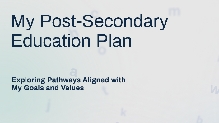 My Post-Secondary Education Plan by Matt Li on Prezi