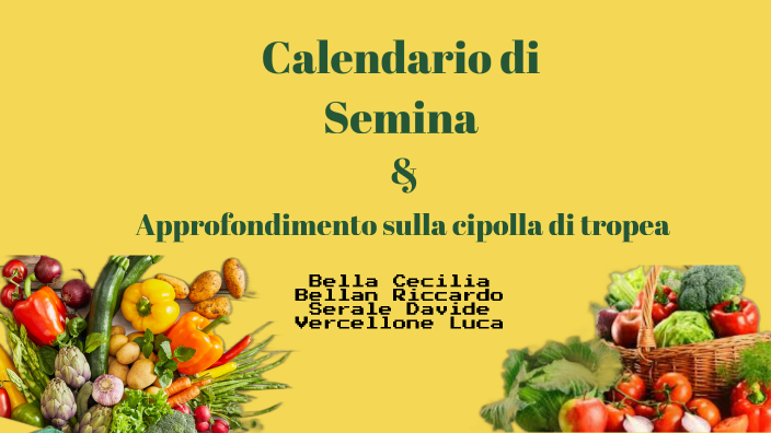 Calendario di Semina by BELLA CECILIA on Prezi