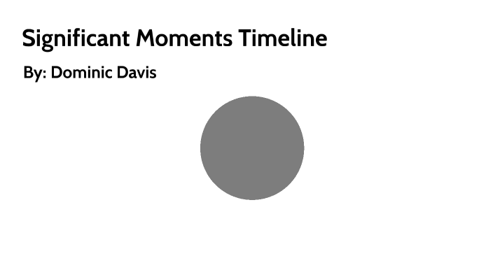 Significant moments timeline by Dominic Davis on Prezi