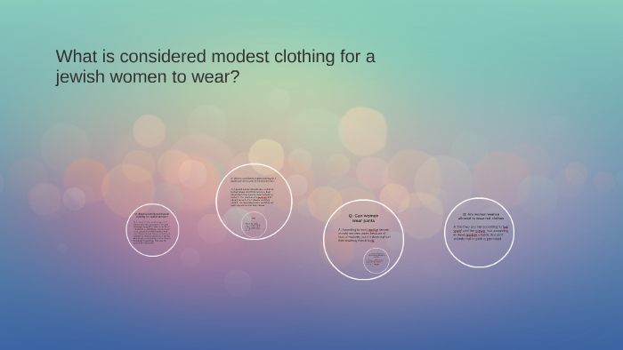 What is considered modest clothing for Jewish women? by ashley ...