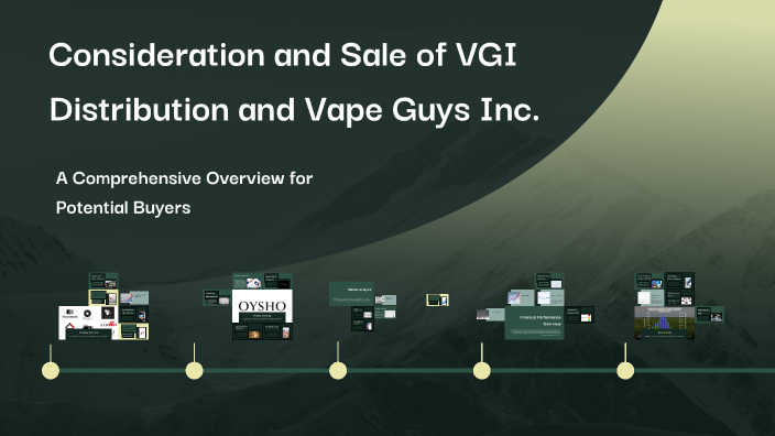 Consideration and Sale of VGI Distribution and Vape Guys Inc. by ...