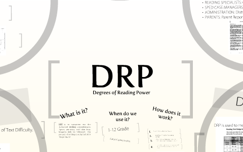 DRP Reading Comprehension Assessment by Kristin Straumann on Prezi