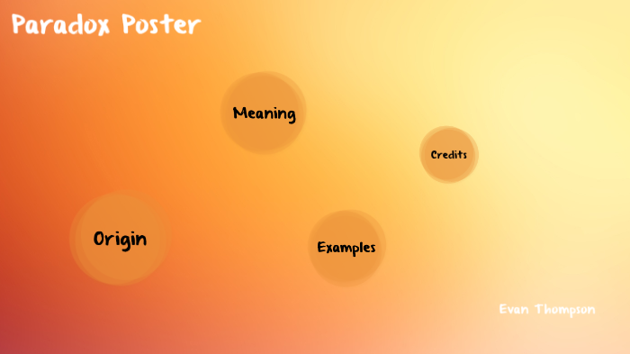 Paradox Poster by Evan Thompson on Prezi