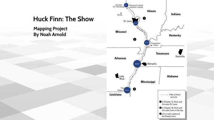 Huck Finn Map by Noah Arnold on Prezi