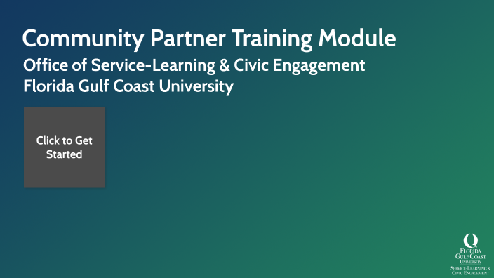 Community Partner Training Module by Service-Learning and Civic ...