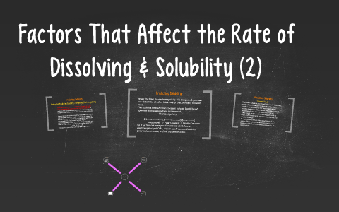 Factors That Affect the Rate of Dissolving & Solubility (2) by Michael ...