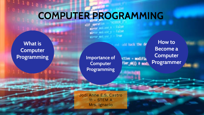 Computer Programing by JODI ANNE CASTROJ