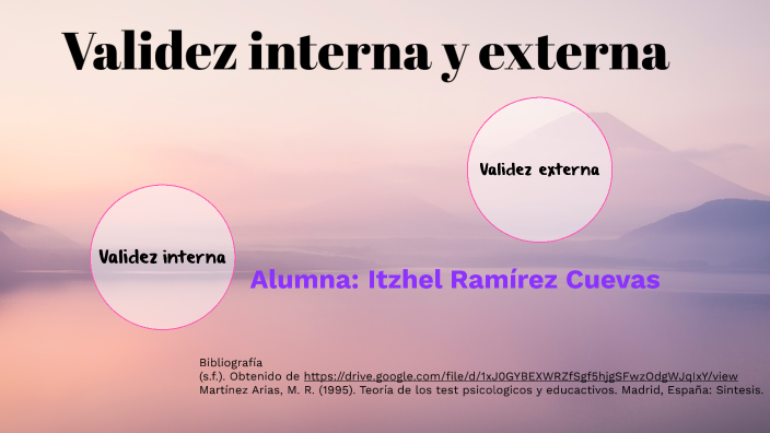 Validez interna y externa by Itzhel Ramírez on Prezi