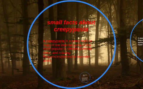 small facts about creepypasta by justin prater on Prezi