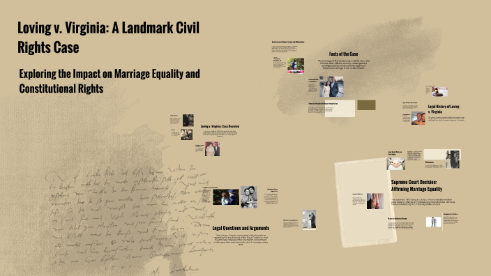 Loving v. Virginia: A Landmark Civil Rights Case by Dana Muhamed on Prezi