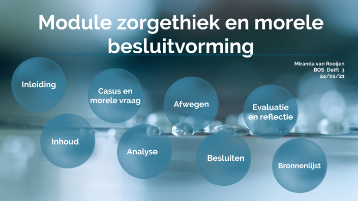 Module zorgethiek en morele besluitvorming by Miranda Van Rooijen on Prezi