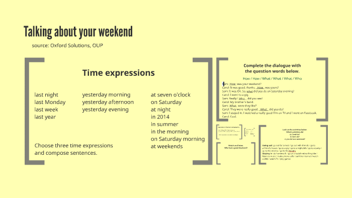 Talking about your weekend by ZSP on Prezi