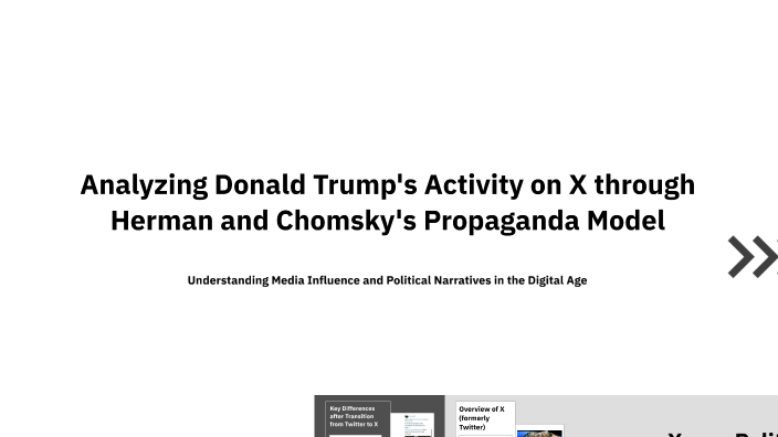 Analyzing Donald Trump's Activity on X through Herman and Chomsky's ...
