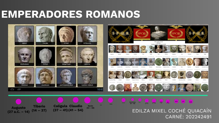 CRONOLOGÍA DE TIEMPO EMPERADORES ROMANOS by Edilza Mixel Coché Quiacaín ...