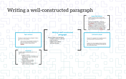 Writing a well-constructed paragraph by Emily J. Fairbrother on Prezi