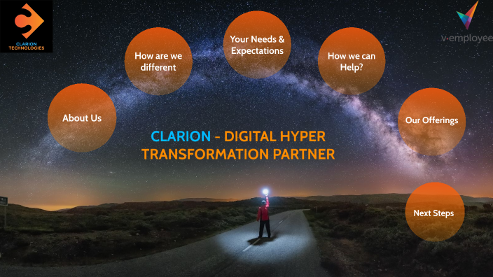 CLARION - HYPER DIGITAL TRANSFORMATION PARTNER by Amit Hiremath on Prezi