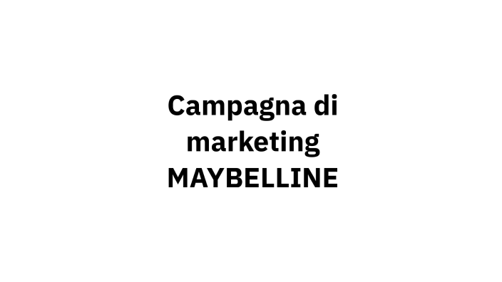 CAMPAGNA DI MARKETING by Qori Jaime on Prezi