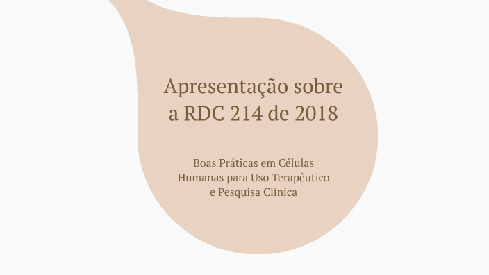 Apresentação sobre a RDC 214 de 2018 by Lorrane Braz on Prezi