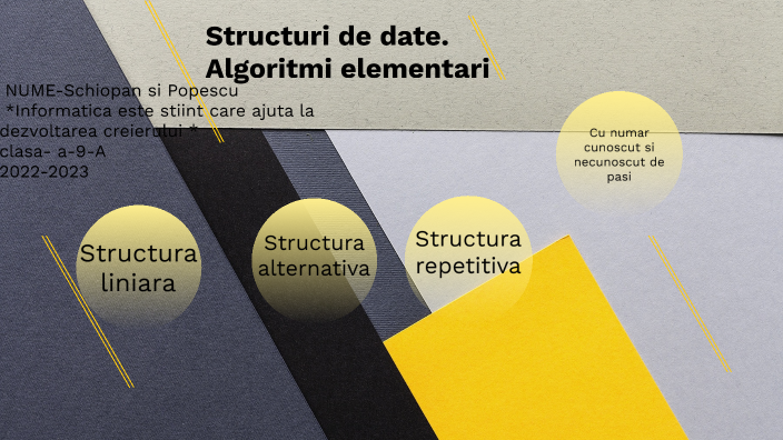 Structuri de date .Algoritmi elementari by Popescu Giulia Aexandra on Prezi