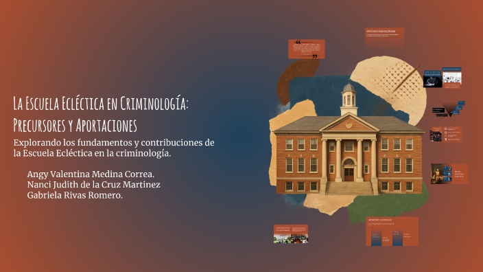 La Escuela Ecléctica en Criminología: Precursores y Aportaciones by ...