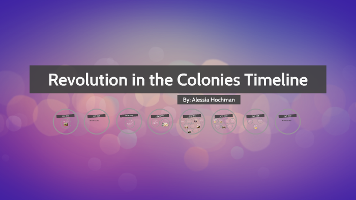 Revolution in the Colonies Timeline by Alessia Hochman on Prezi