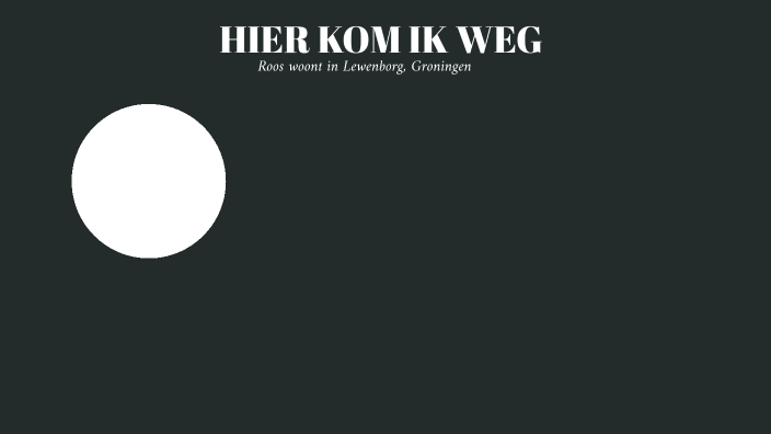 HIER KOM IK WEG by Louise van der Goot on Prezi