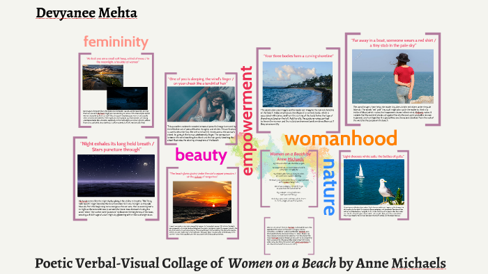 Poetic Verbal-Visual Collage of Women on a Beach by Anne Mic by ...