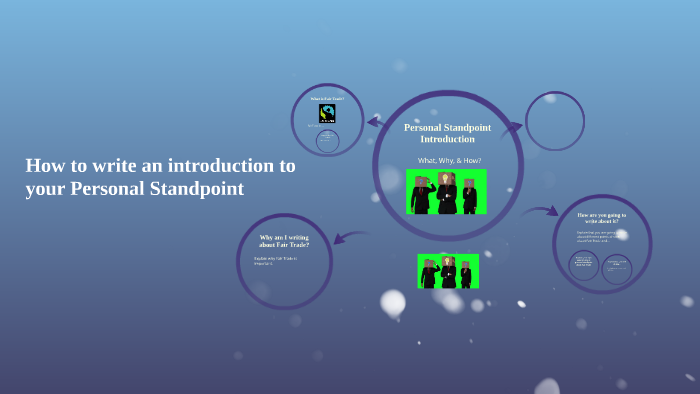 How to write an introduction to your Personal Standpoint by Victoria ...