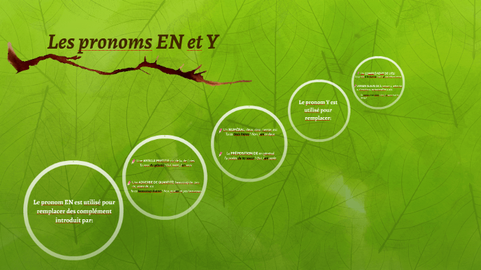 Les pronoms EN et Y by on Prezi