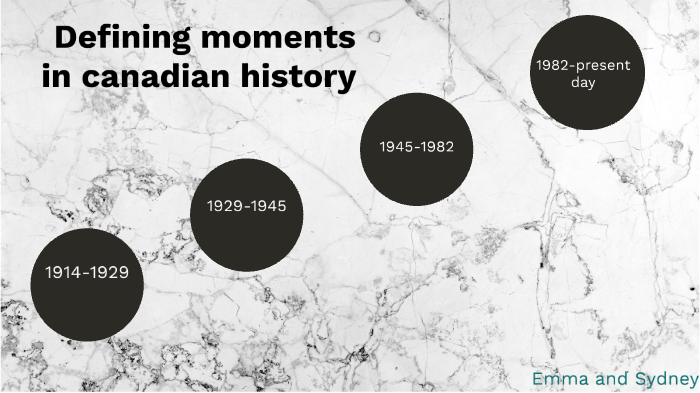 Defining Moments in Canadian history by Emma Dyer on Prezi
