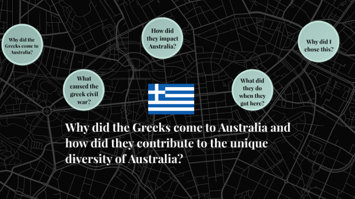 Why did the Greeks come to Australia and how did they contribute to the ...