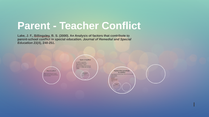 Parent - Teacher Conflict by Elizabeth Hill on Prezi
