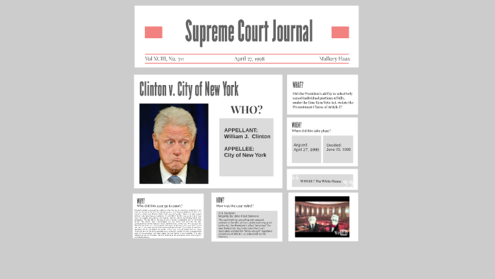 Clinton v. City of New York by Mallory Haas on Prezi