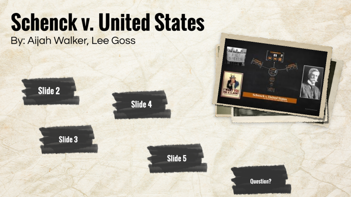 Schenck v. United States by carter high on Prezi