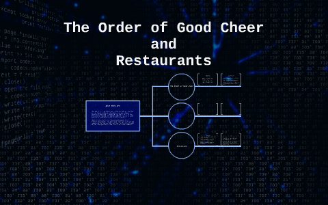 The Order of Good Cheer by Devin Laurie on Prezi