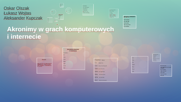 Akronimy w grach komputerowych by Alek Kupczak on Prezi