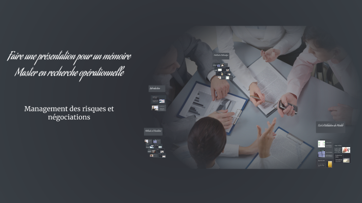 Faire une présentation pour un mémoire Master en recherche ...